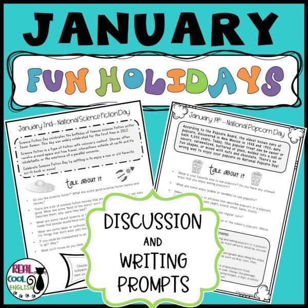 January Writing Activities Using Fun Holidays - Real Cool English