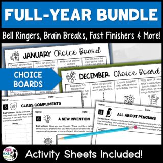7 Reasons to Use Choice Boards in the Classroom