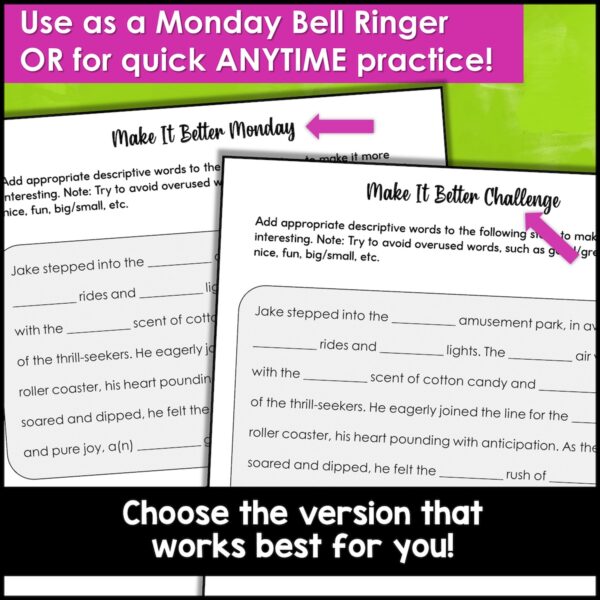 Daily Bell Ringers - Full-Year Morning Work - Editing, Vocabulary ...