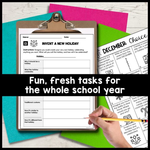 Year-Long Choice Boards - 10 Months Early Finishers Activities Middle ...